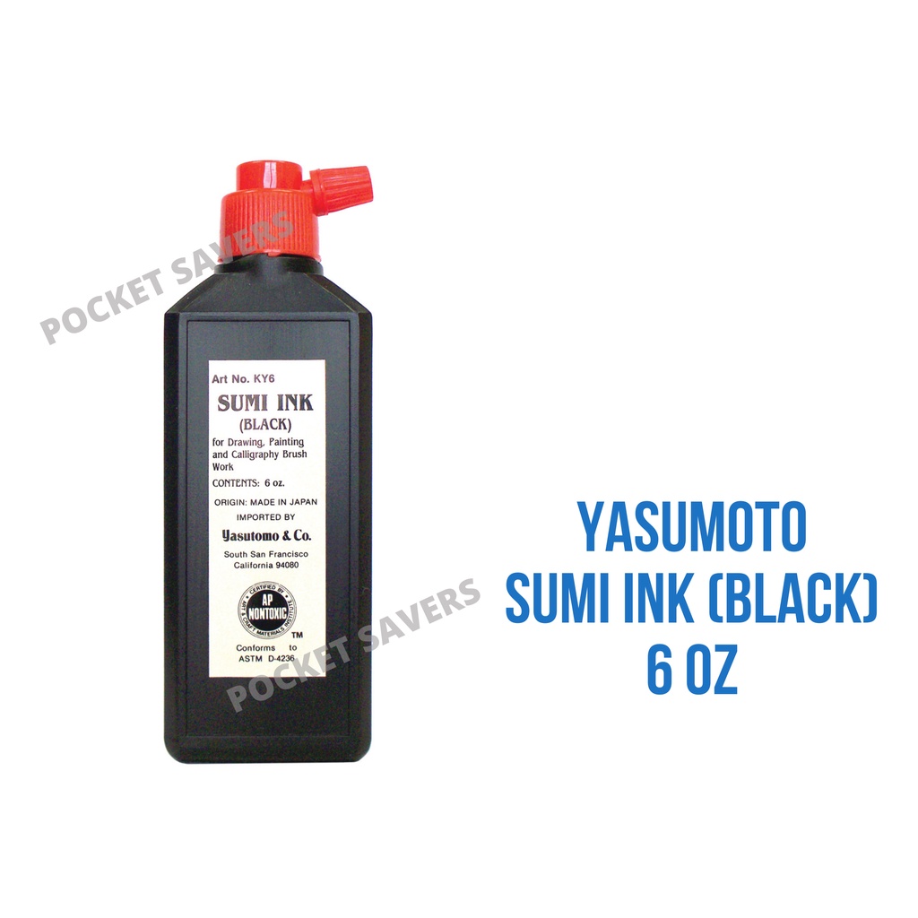 100% Original YASUTOMO Sumi Ink Black 6 oz / 2 oz (Painting ...