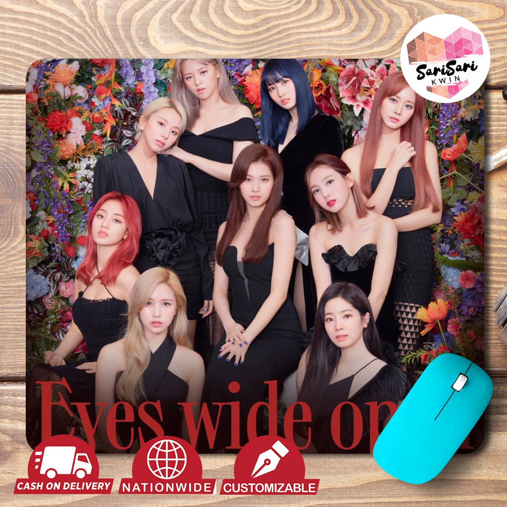 Twice Group Mousepad | Twice Eyes Wide Open Mousepad | Twice More and ...
