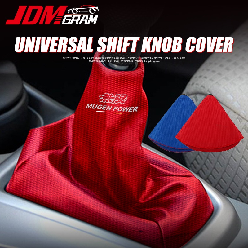 JDMGRAM Mugen Car Gear Knob Cover Auto Stick Shift Boot Cloth Shifter ...
