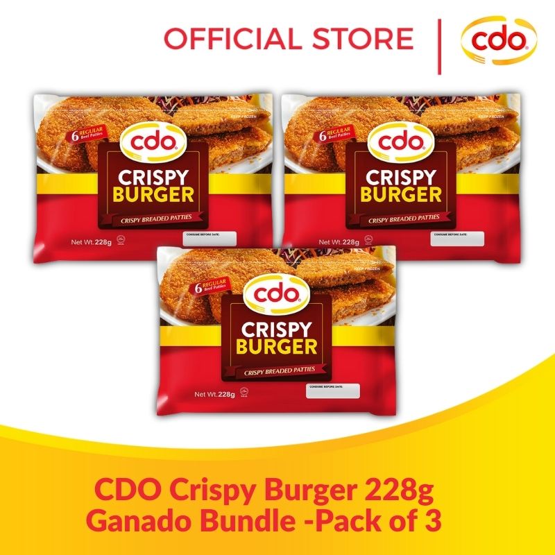 CDO Crispy Burger 228g - Pack of 3 | Shopee Philippines