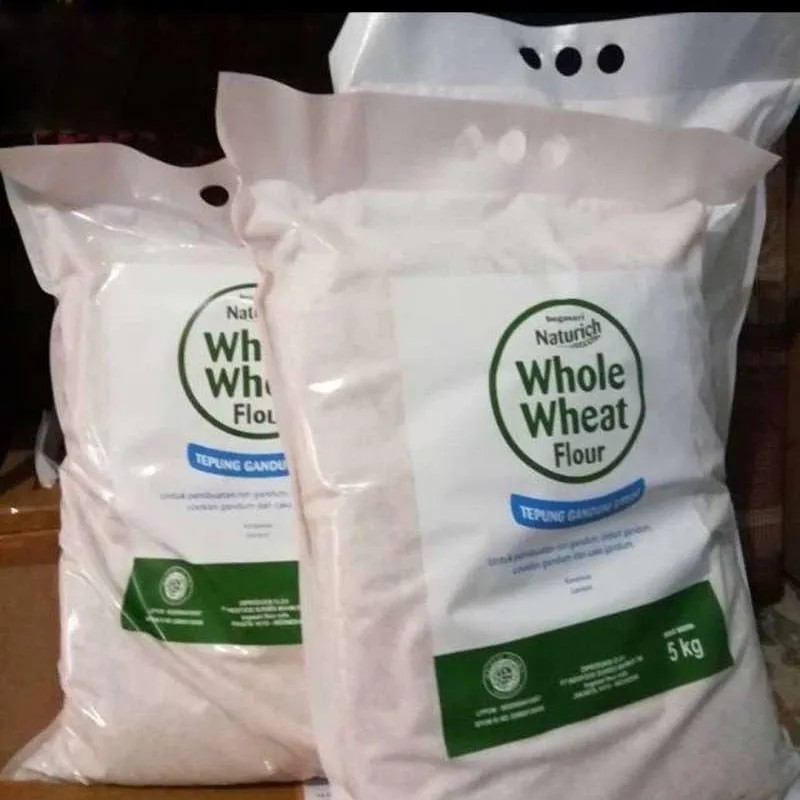 Naturich Whole Wheat Flour - Whole Wheat Flour Repack 500gr | Shopee ...