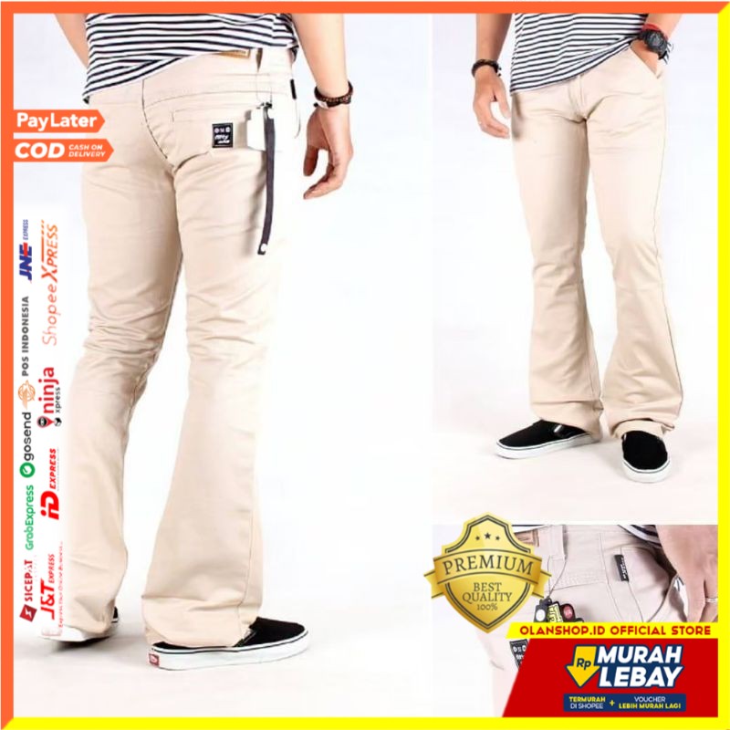 PRIA Cutbray Long chino Pants Cool Men Women | Shopee Philippines