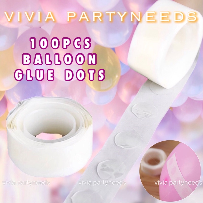 100 Points Balloon Attachment Glue Dots Balloon Ceiling Sticker ...