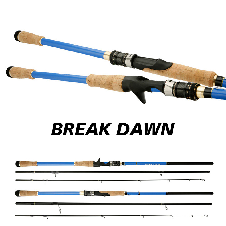 3 sections 6ft/ 7ft/ 8ft Spinning Rod Surf Shore Fishing Rod Carbon Rod ...