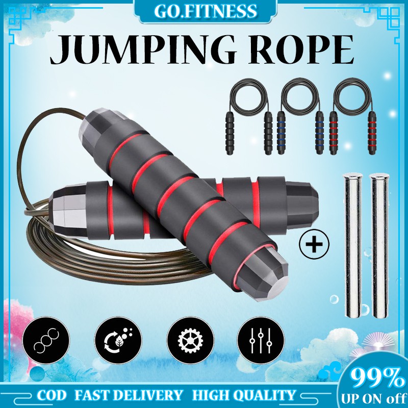 Skipping Rope Tangle-Free with Ball Bearings Rapid Speed jumping Jump ...