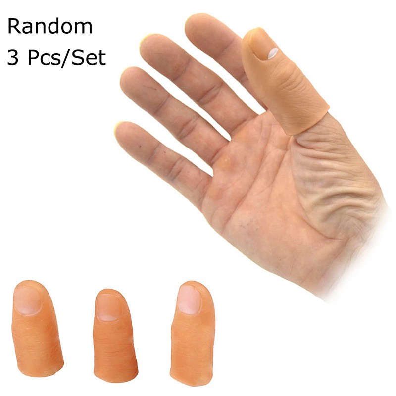 HW 3Pcs Magic Tip Fingers Trick Rubber Close Up Vanish Appearing Props ...