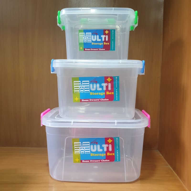 4L | 6L | 11L Transparent Storage Box Plastic Clear Organizer with ...