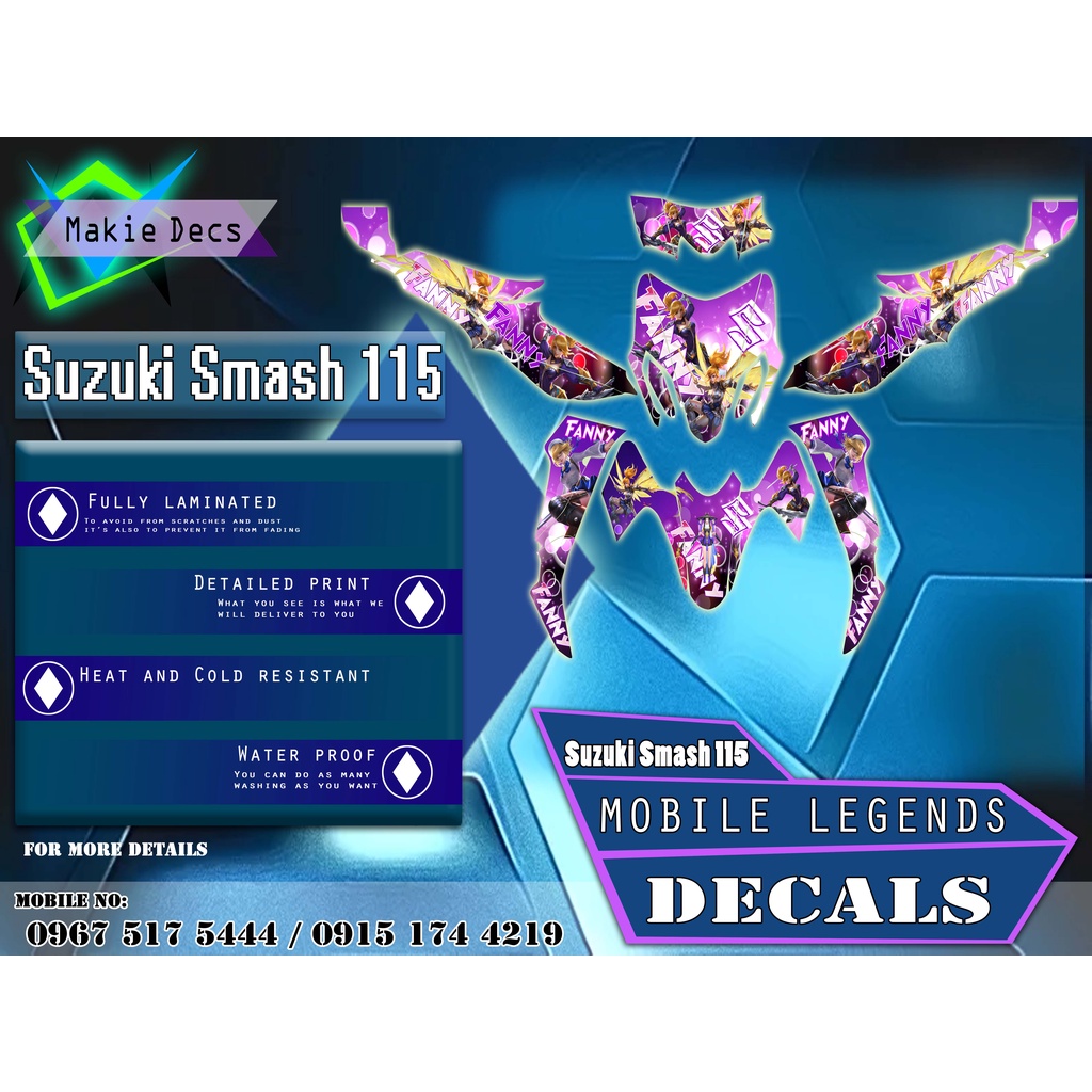 Suzuki Smash 115 - Full body decals Mobile Legends Concept | Shopee ...