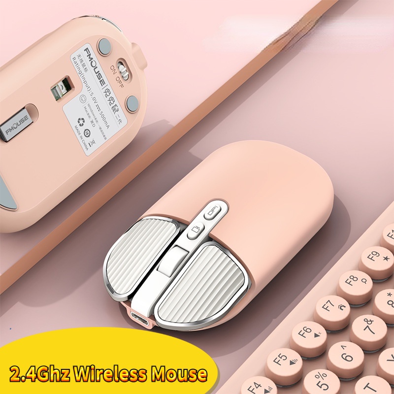 Rechargeable 2.4Ghz Wireless Mouse Ultra Thin Portable Office Gaming ...