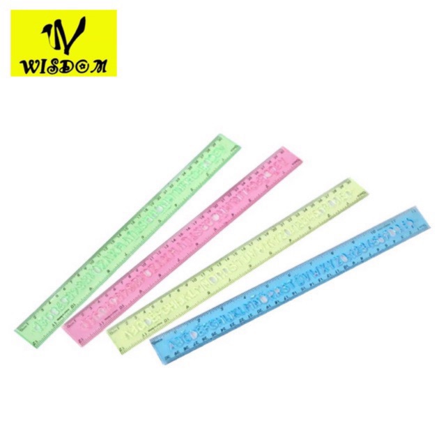 30cm 4IN1 LETTERS TRANSPARENT RULER school supplies | Shopee Philippines