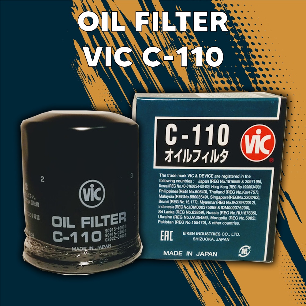 VIC Oil Filter C-110 Gasoline Filter for Toyota Vios Altis Fortuner Avanza Hilux Wigo HiAce ...