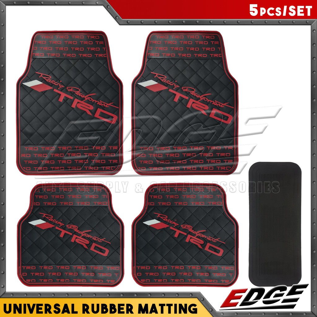 Universal Rubber Matting - Toyota TRD - 5pcs/SET // car floor guard ...