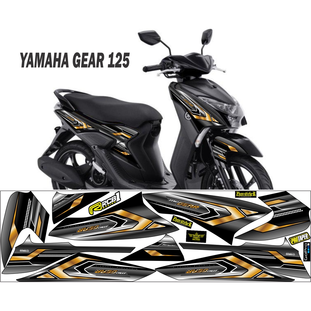 Sticker YAMAHA MIO GEAR 125 STRIPING Variation Of Body Plate SIMPLE ...