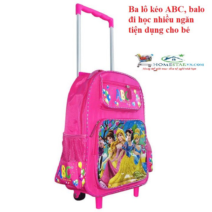 ABC student pull backpack, school backpack with many convenient ...