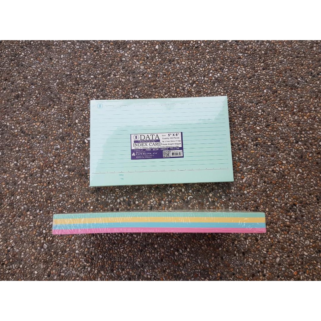 Data / Vision Ruled / Lined 5×8" White / Rainbow Index Card by 100s ...