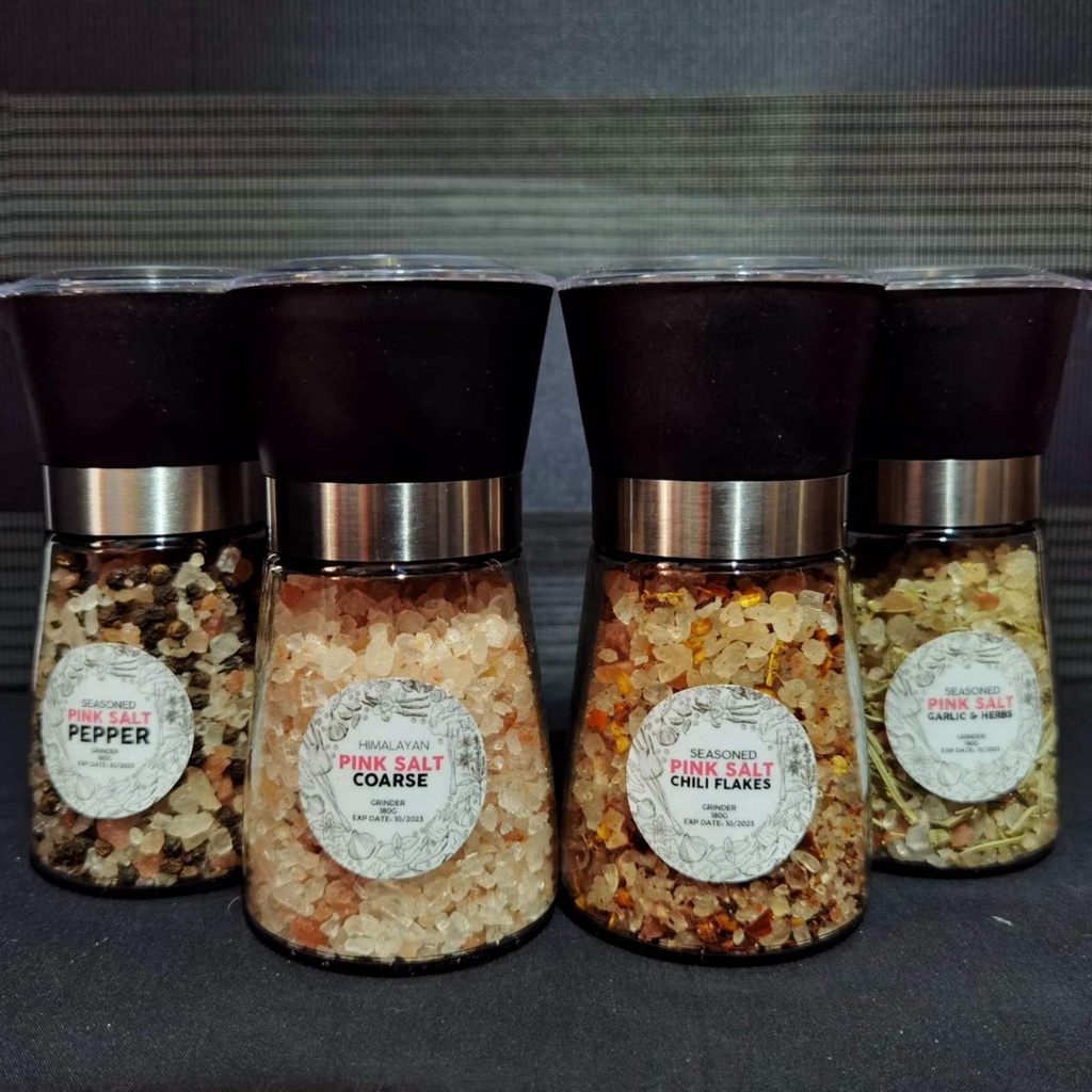 Pink Himalayan Seasoned Salt and Spice in a Grinder All-purpose ...