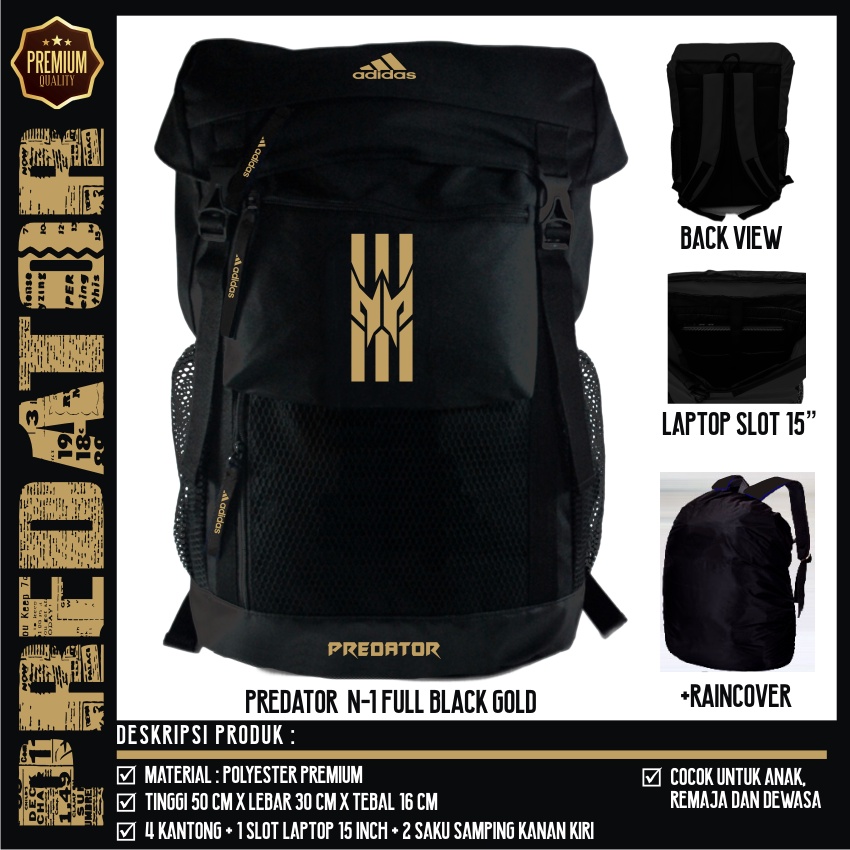 Predator N1 BONUS RAINCOVER SCHOOL CARRYING BACKPACK | Shopee Philippines