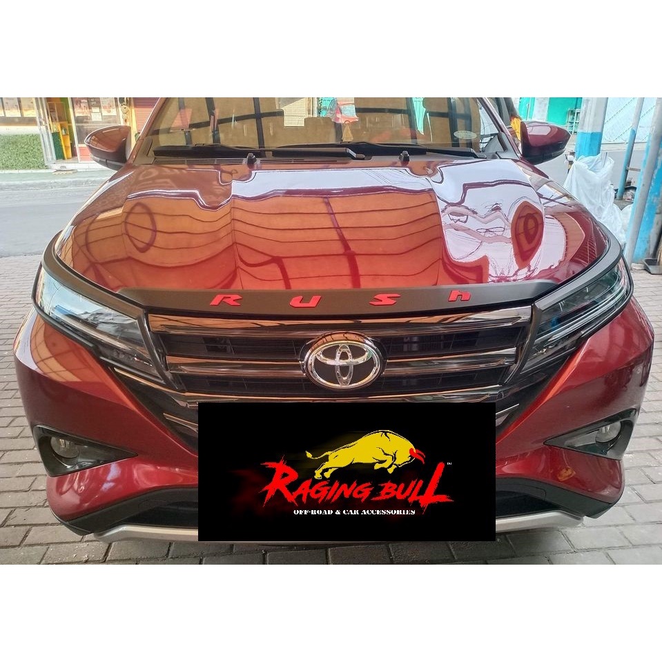 2018 - 2025 Toyota Rush - Hood Guard Lip - Hood Shield - Red Logo ...