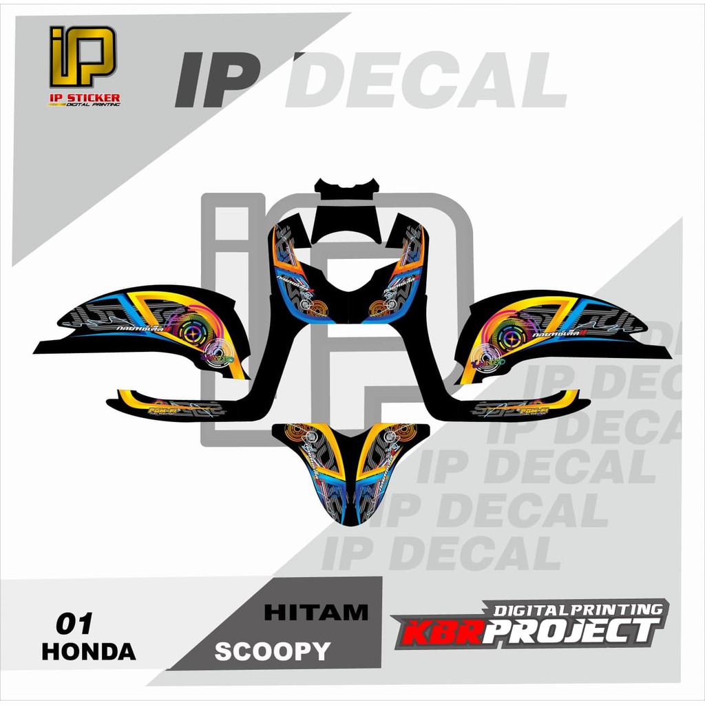 SCOOPY STICKER DECAL VARIATION OF HONDA SCOOPY 01 CUSTOM MOTORCYCLE ...