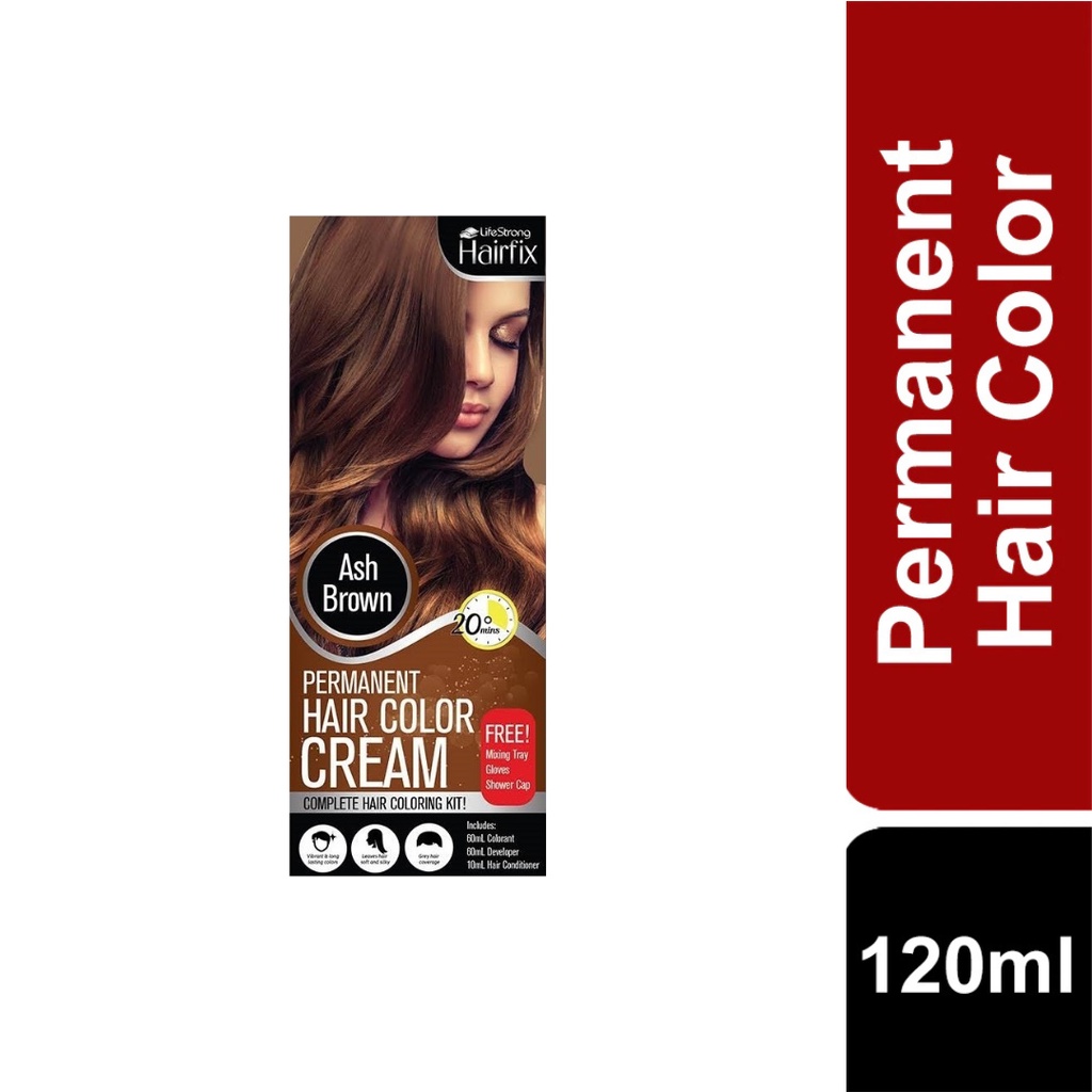 1 Box Only - Hairfix Permanent Hair Color Cream Kit 120ml | Shopee ...