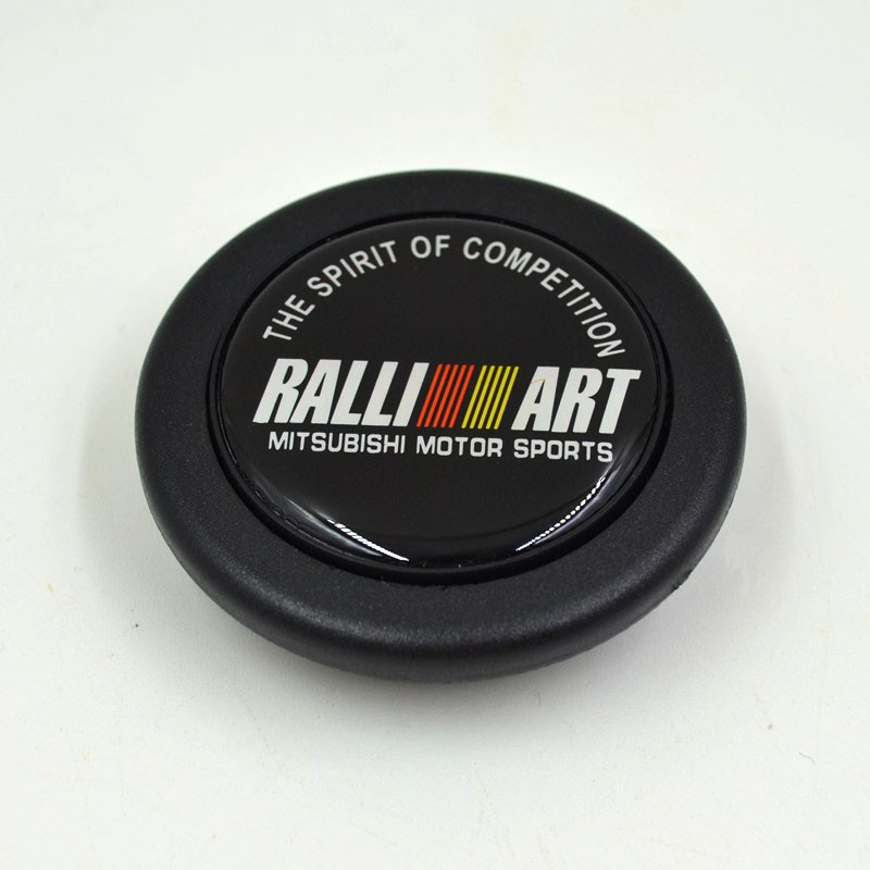 Black Ralliart Racing Steering Wheel Horn Button Speaker Control Cover ...