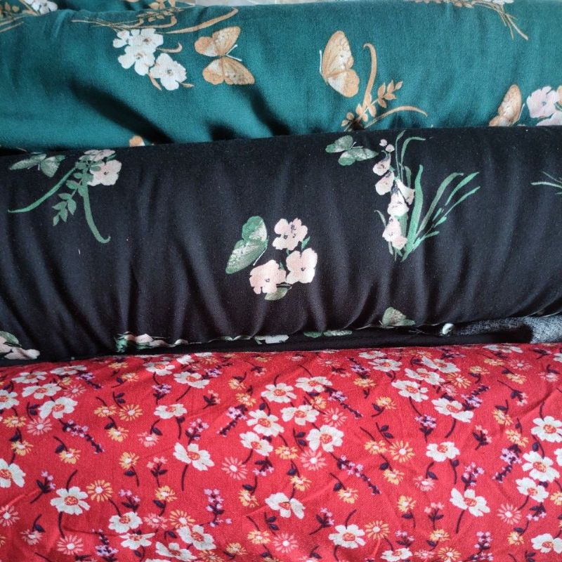 Printed Challis fabric sold per yard | Shopee Philippines
