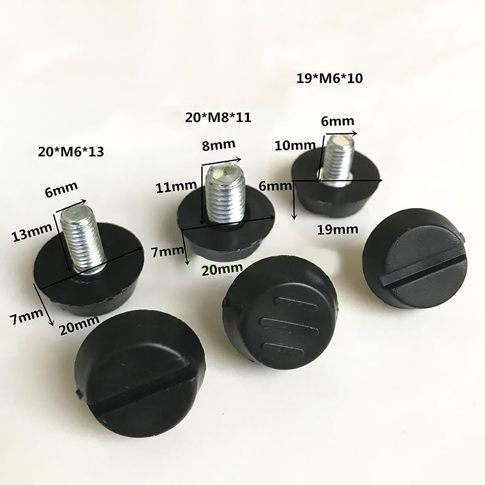 M6 M8 Furniture Adjustable Foot Screw Nut Tube Plug Slotted Screw 10mm ...