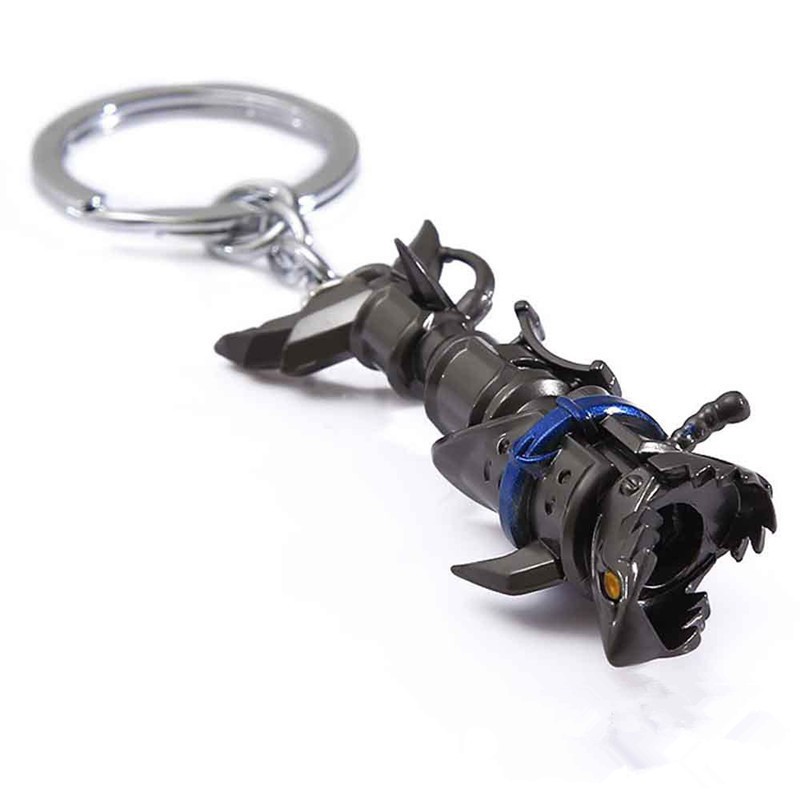 Game LOL Keychain League of Legendes Jinx cannon Key chains 3D Metal ...