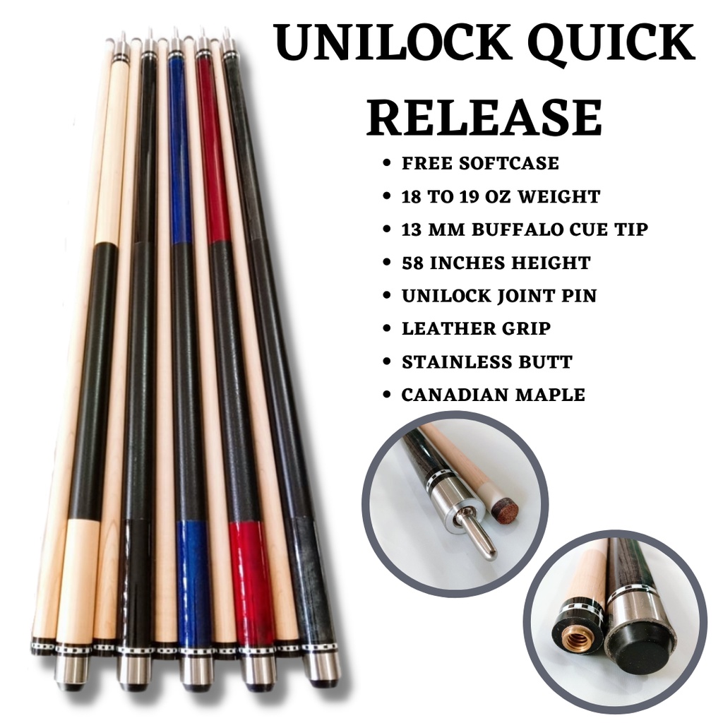 UNILOCK BILLIARD CUE ( ANY COLOR ) / TAKO NG BILYARAN | Shopee Philippines