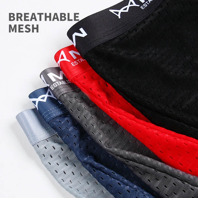 MiiOW Popular Breathable Nylon Letter Underwear Mens Boxer Homme LOGO ...