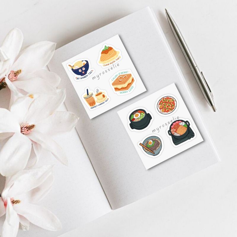 Korean FOOD Stickers Korean FOOD Stickers Spicy Korean FOOD Stickers ...