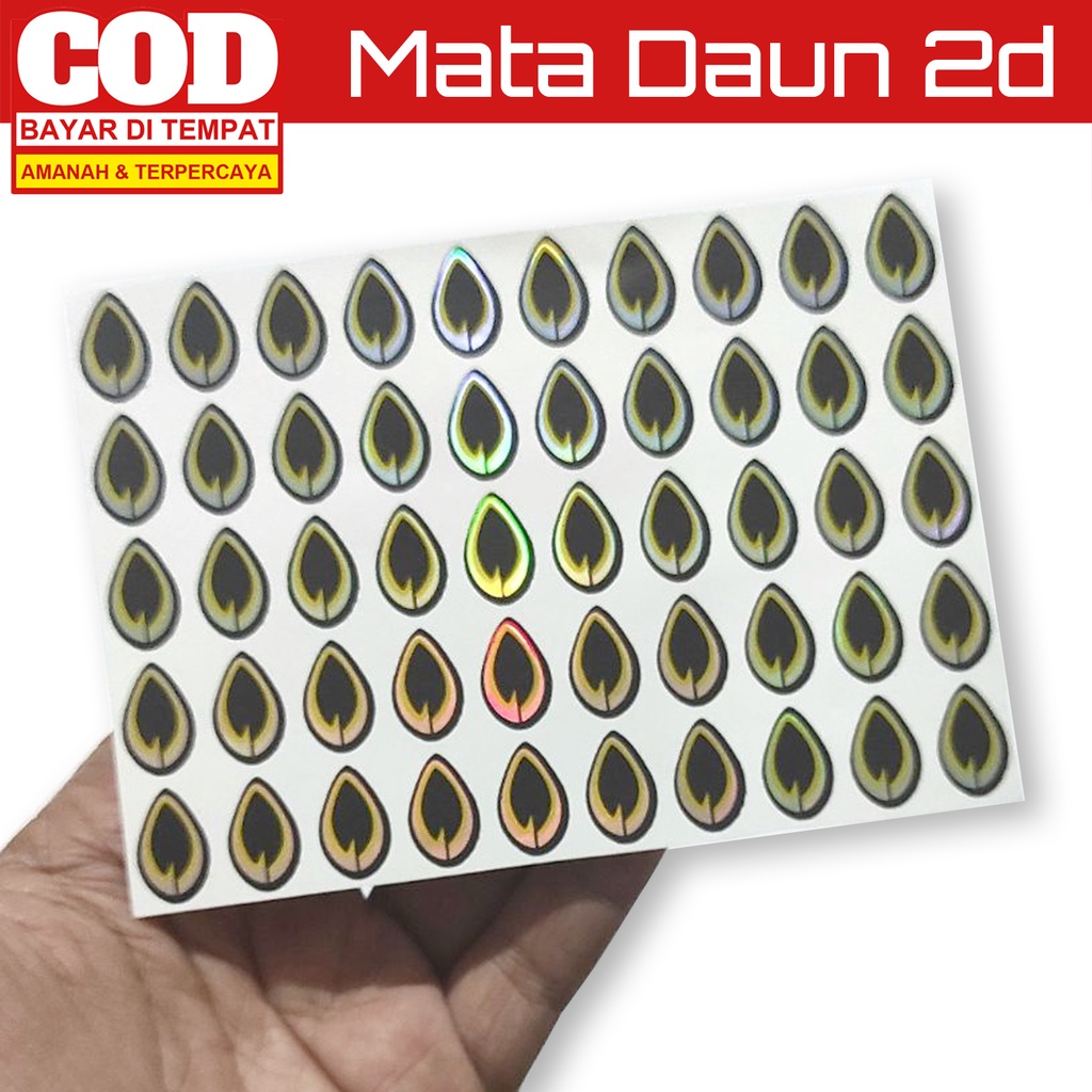 MATA MERAH 50pcs Red And Yellow Color 2d Fish Eye Stickers For Fishing ...