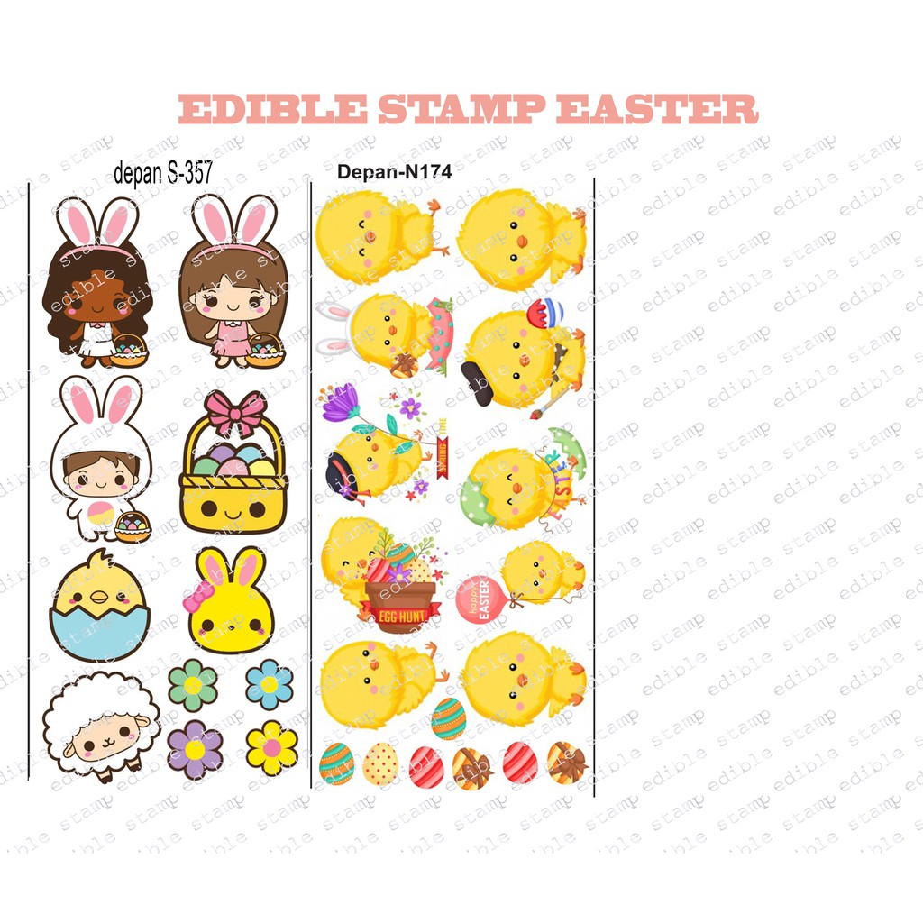 Edible Stamp Edible Food Stickers Edible Image Edible Print EASTER Food ...