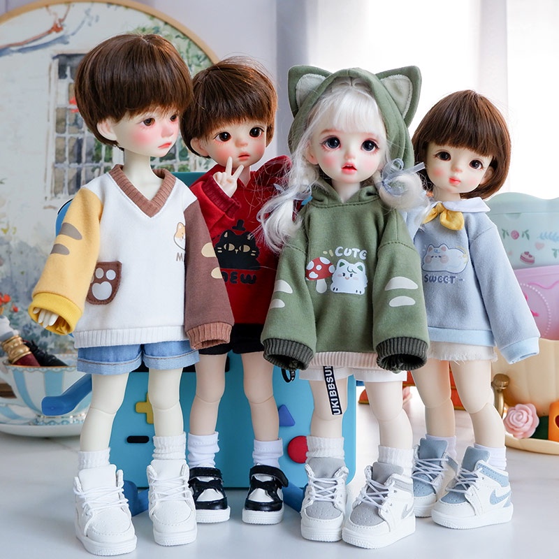 【Bjd doll clothes】bjd outfit 1/6 BJD doll clothes cat pudding sweater tops big 1/6 yosd doll ...