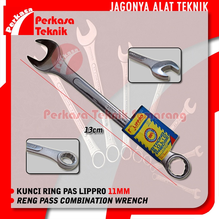LIPPRO 600C-11 Ring Spanner mm Reng Pass 11mm Combination Wrench CRV ...