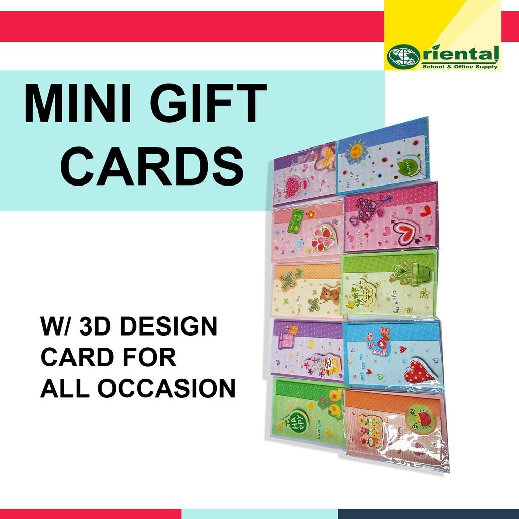 3D Mini Gift Cards - 1 pc Gift Tags for All Occasion - Cute and ...