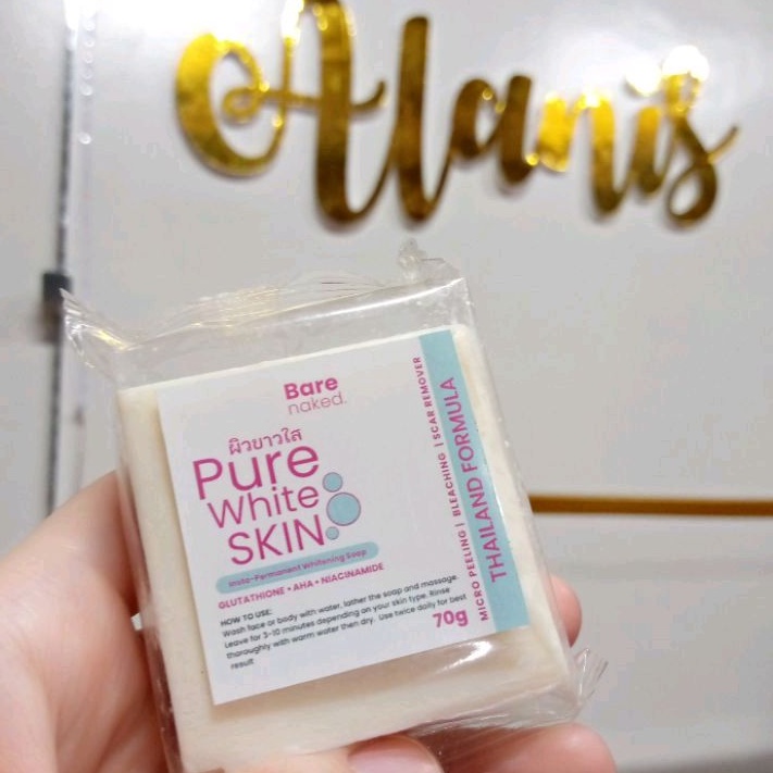 PURE WHITE SKIN INSTA-PERMANENT WHITENING SOAP | Shopee Philippines