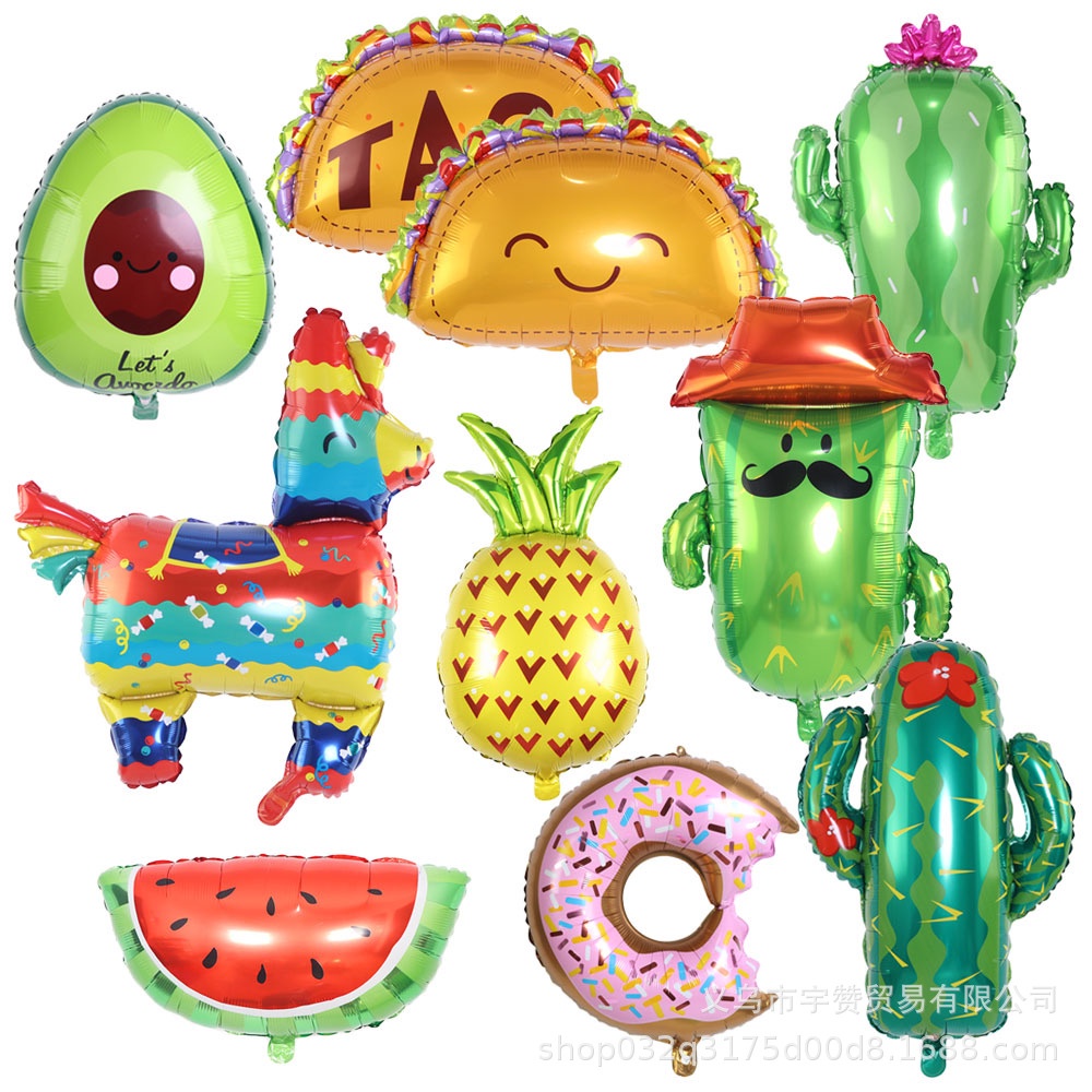 TACO Mexican Pancake Balloon Food Festival Party Decoration Avocado ...