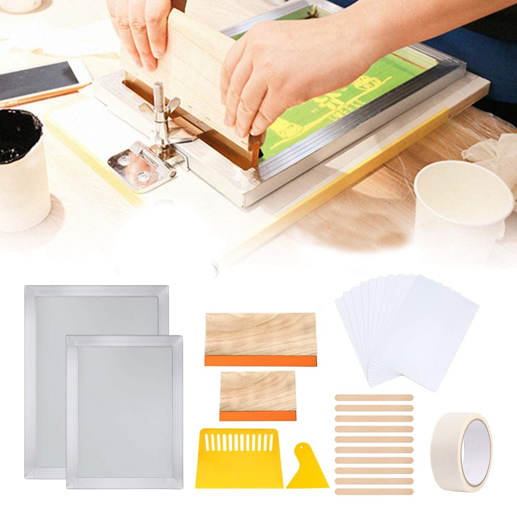 [FRENECI] 27x Screen Printing Starter Silk Screen Frame Squeegee Tool ...