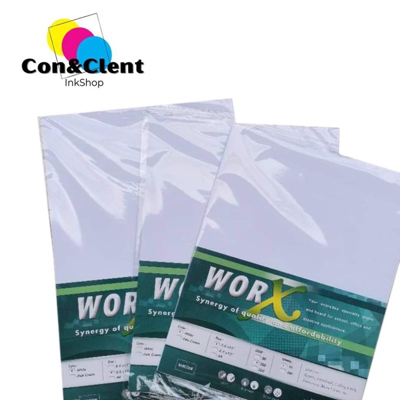 Worxs Specialty Paper 200gsm white 10pcs per pack ( Short/a4/Long ...