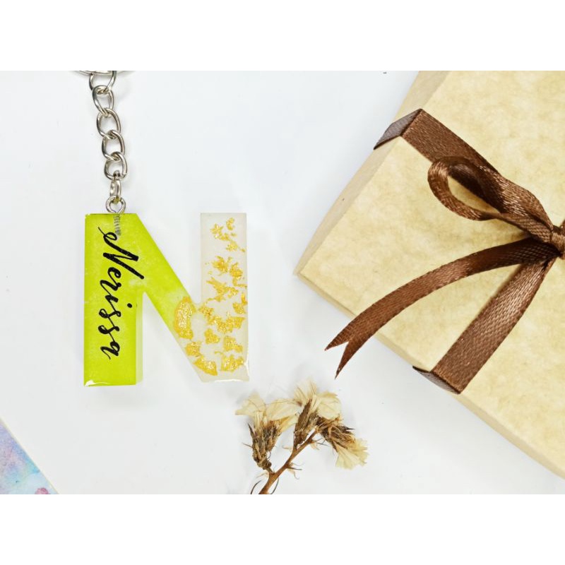 Personalized Letter Keychain/ Design (Request Color) | Shopee Philippines