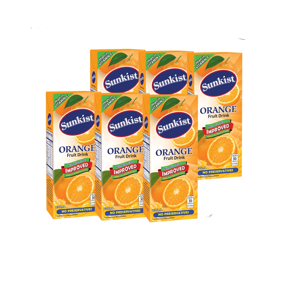 Sunkist Slim Orange 235mL - Set Of 6 | Shopee Philippines