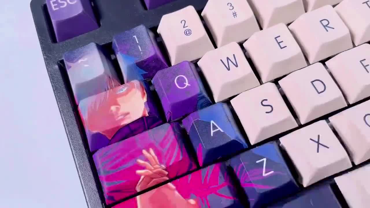 Jujutsu Kaisen keycap Cherry Profile Gojo Satoru theme keycap Anime PBT ...