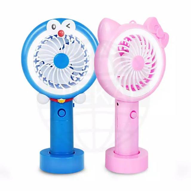 Mini Fan + LED Light / Doraemon Light Fan / Hello Kitty Light Fan ...
