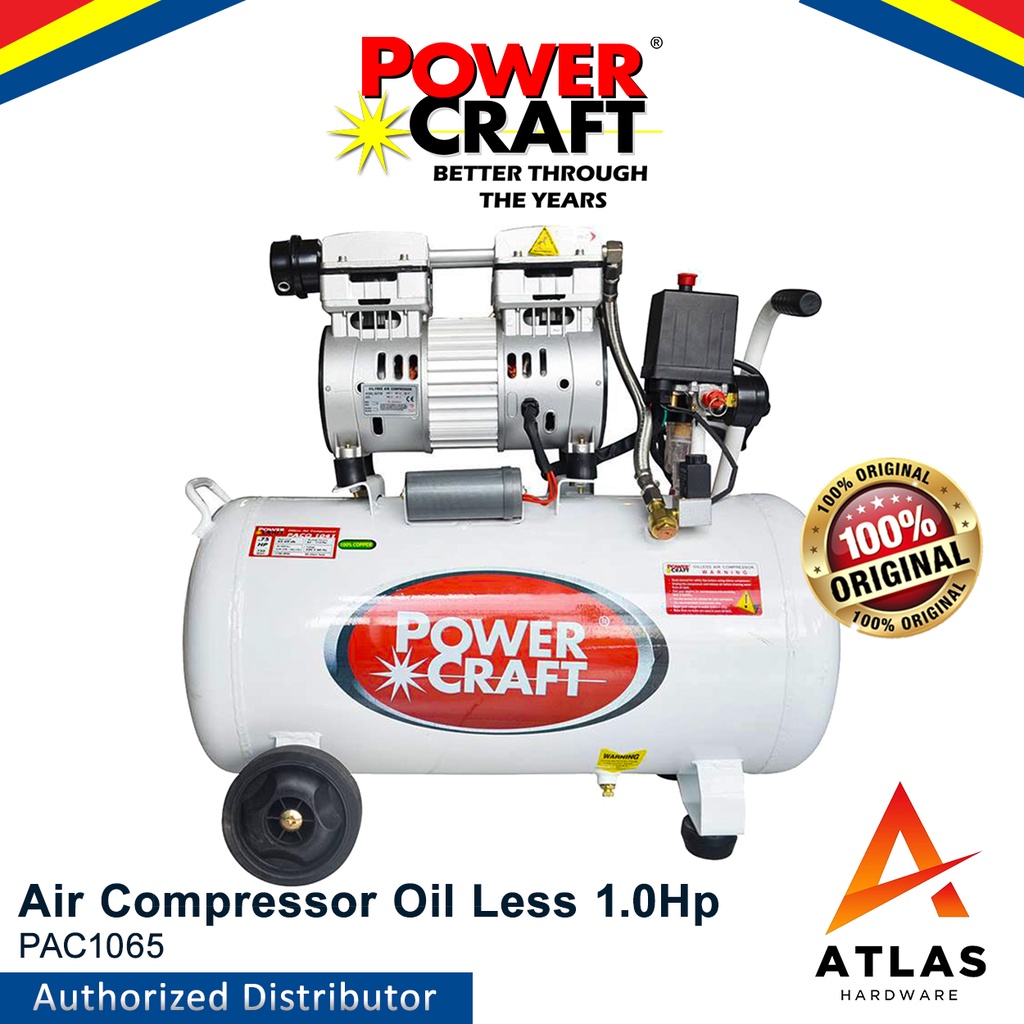 PowerCraft PACO 1042 Oil Less 1HP Air Compressor | Shopee Philippines