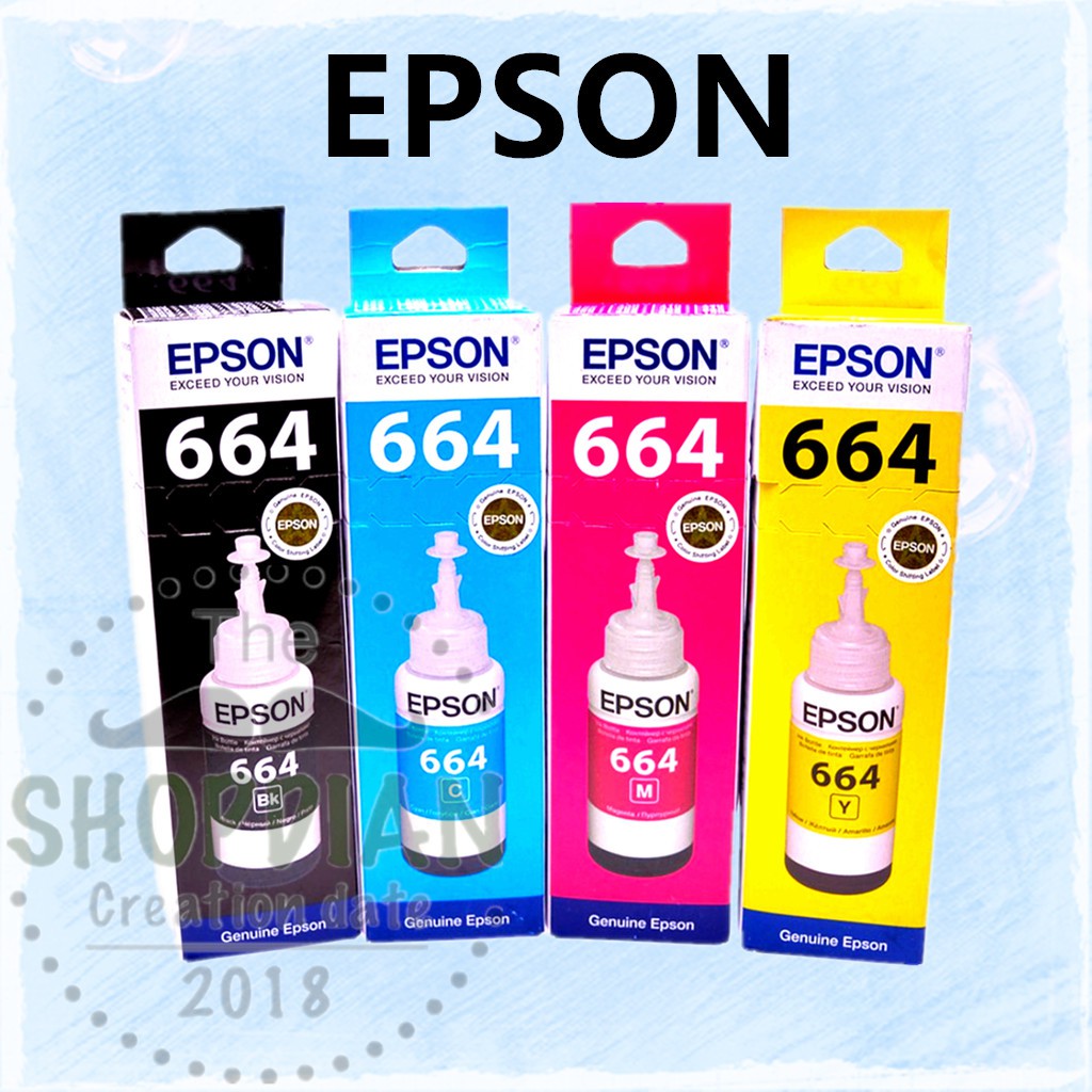 Epson Genuine Bottle Ink 70ml T664 4 Color | Shopee Philippines