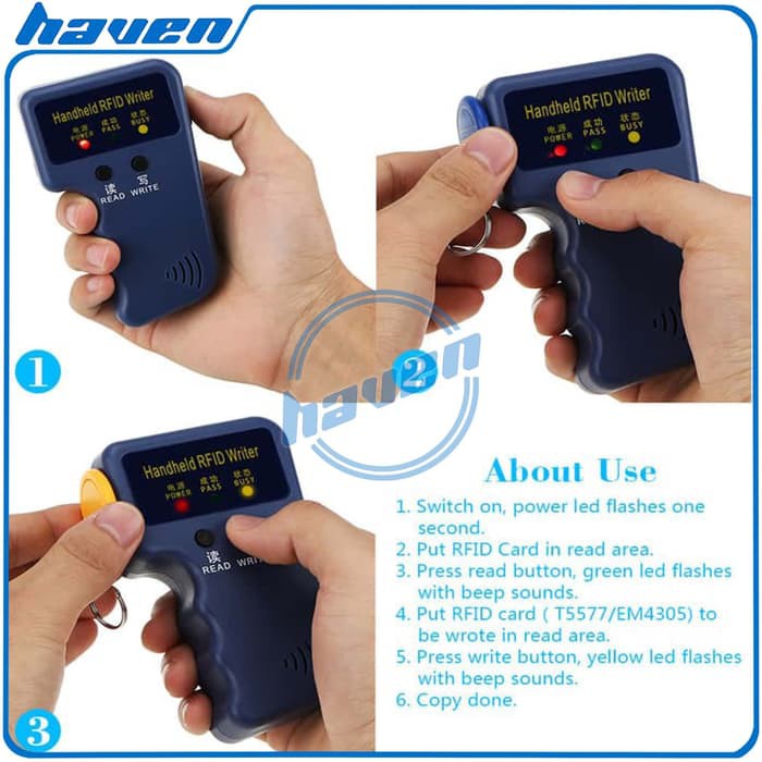 Handheld ID Cards 125KHz RFID Copier Reader Writer Duplicator Cards ...
