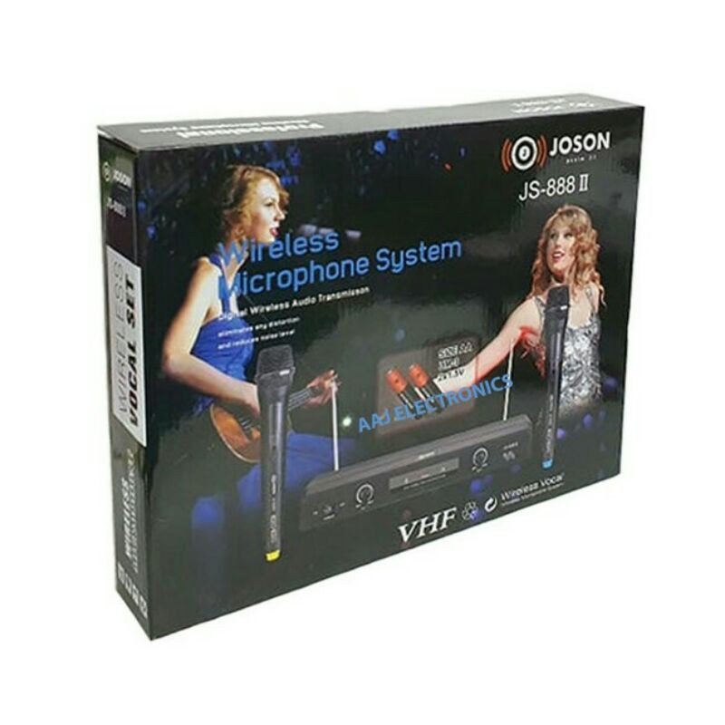 ORIGINAL JOSON JS-888 Dual Wireless Microphone (AA BATT) | Shopee ...