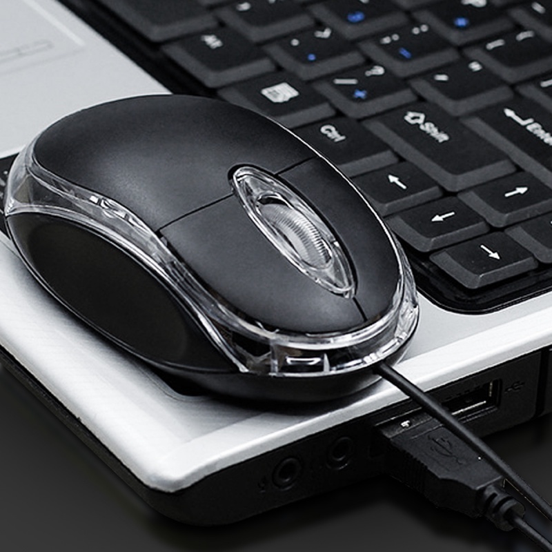 Mini Optical Mouse With USB Cable For Wheel Black | Shopee Philippines