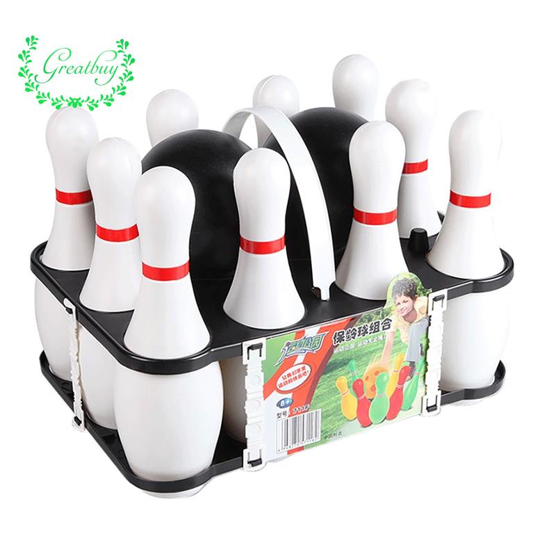 1 Set Bowling Set for Kids & Adults 2 Ball 10 Pins for Family Kids ...